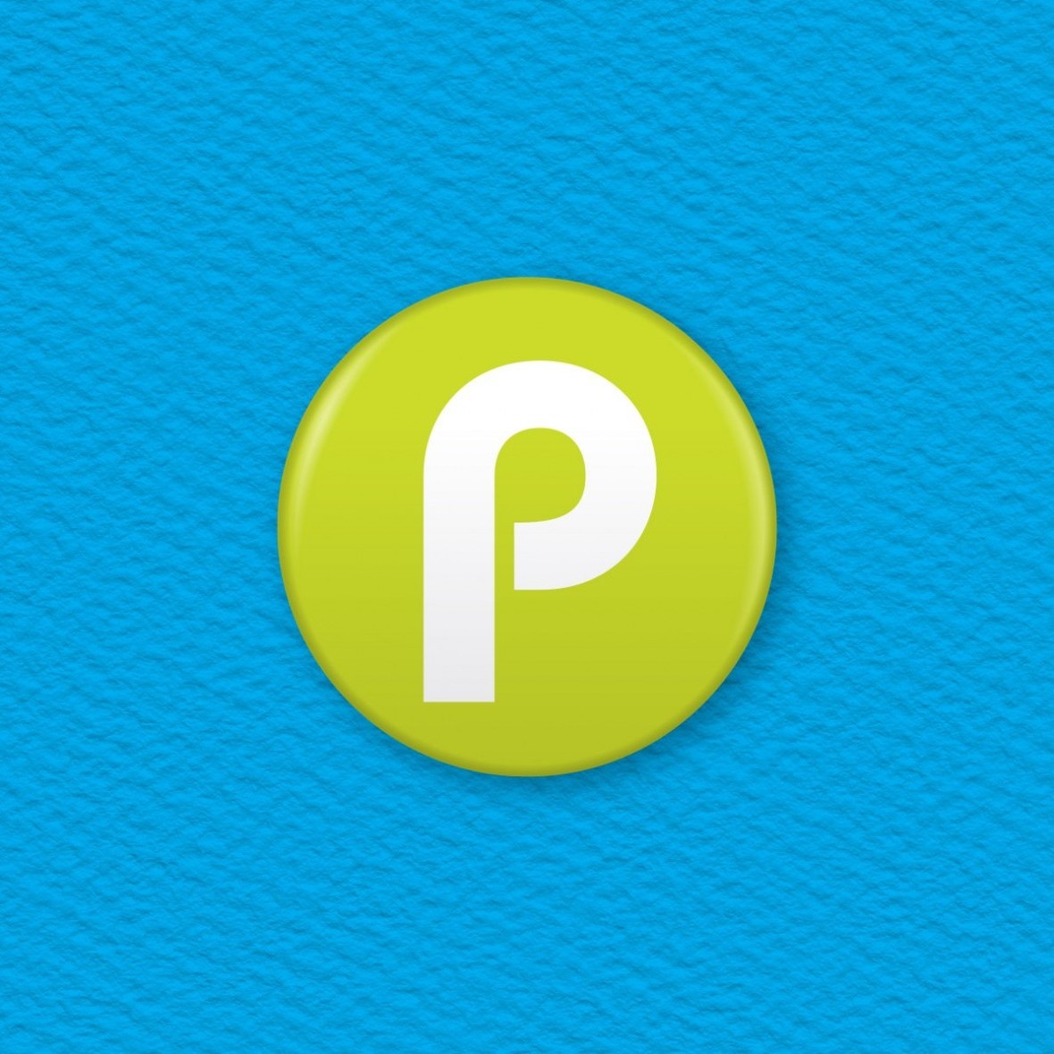 Letter P Button Badge | Badger
