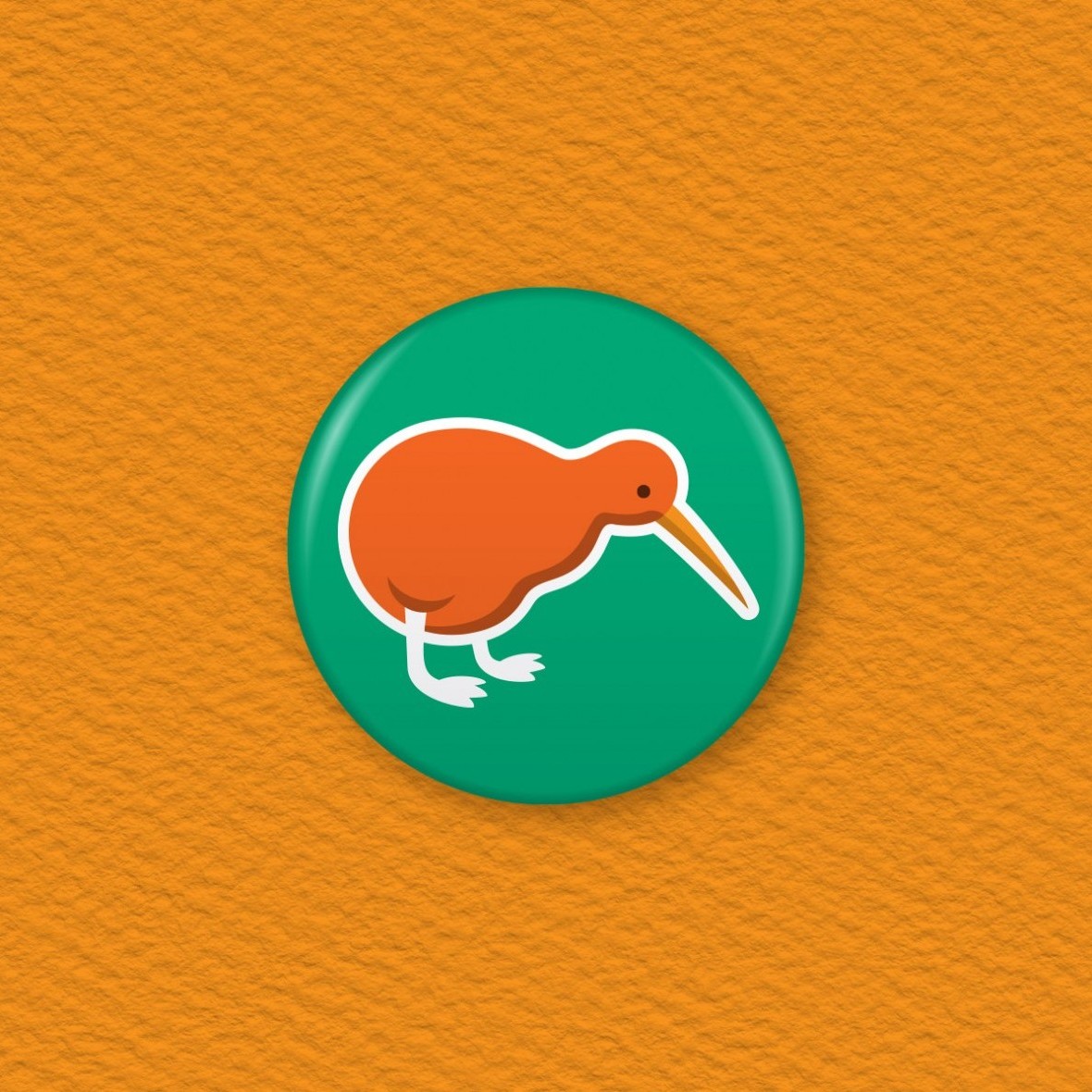 NZ Kiwi Bird Button Badge | Badger