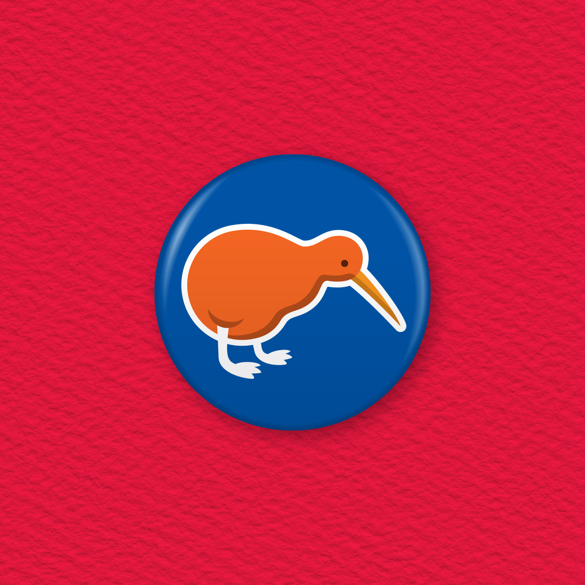 NZ Kiwi Bird Button Badge | Badger