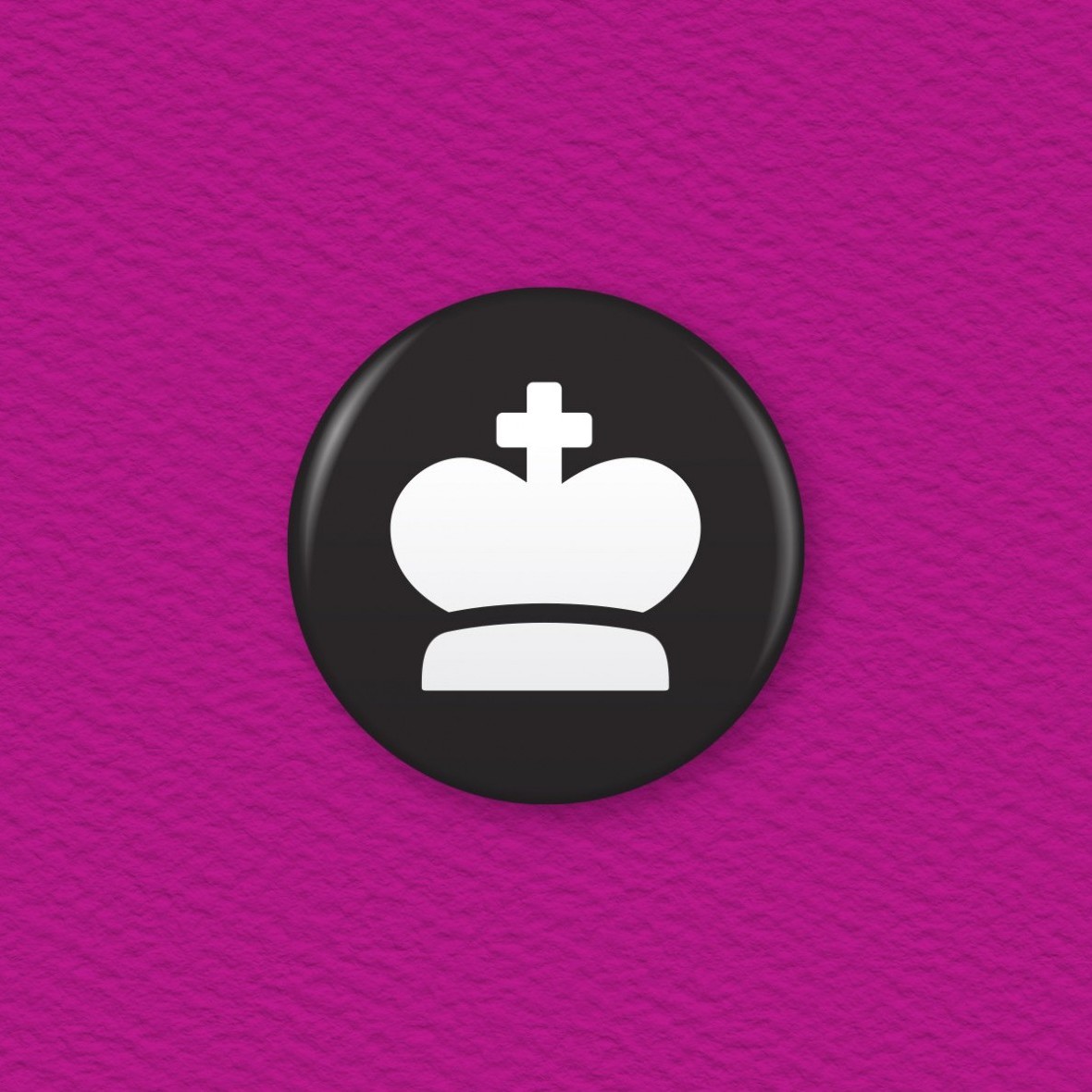 Chess Piece – King Button Badge | Badger