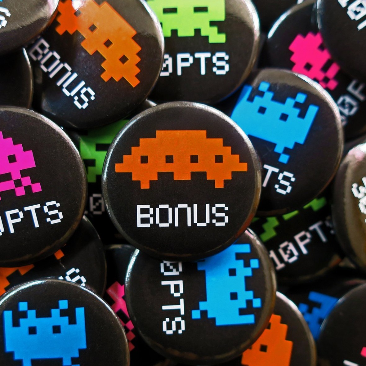 Space Invaders Button Badge | Badger