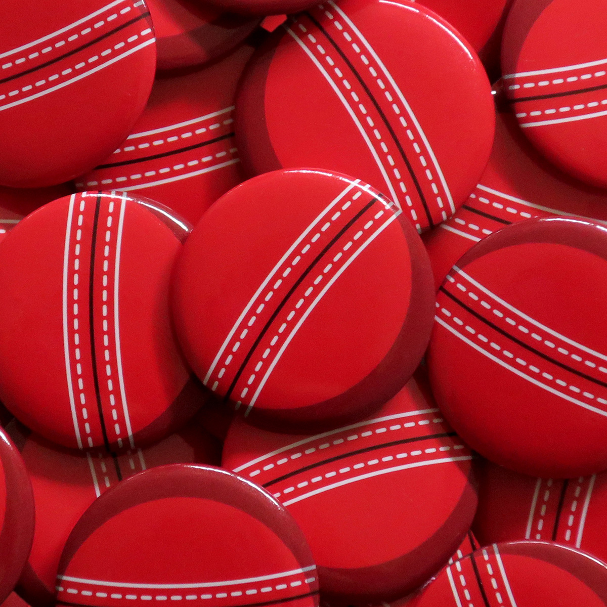 Cricket Ball Button Badge | Badger