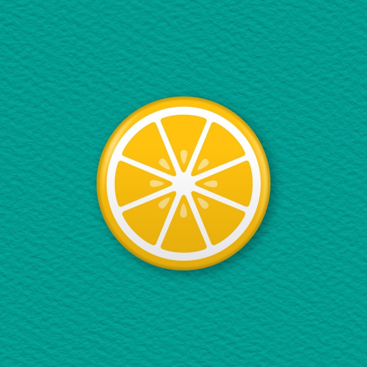 Lemon Slice Button Badge | Badger