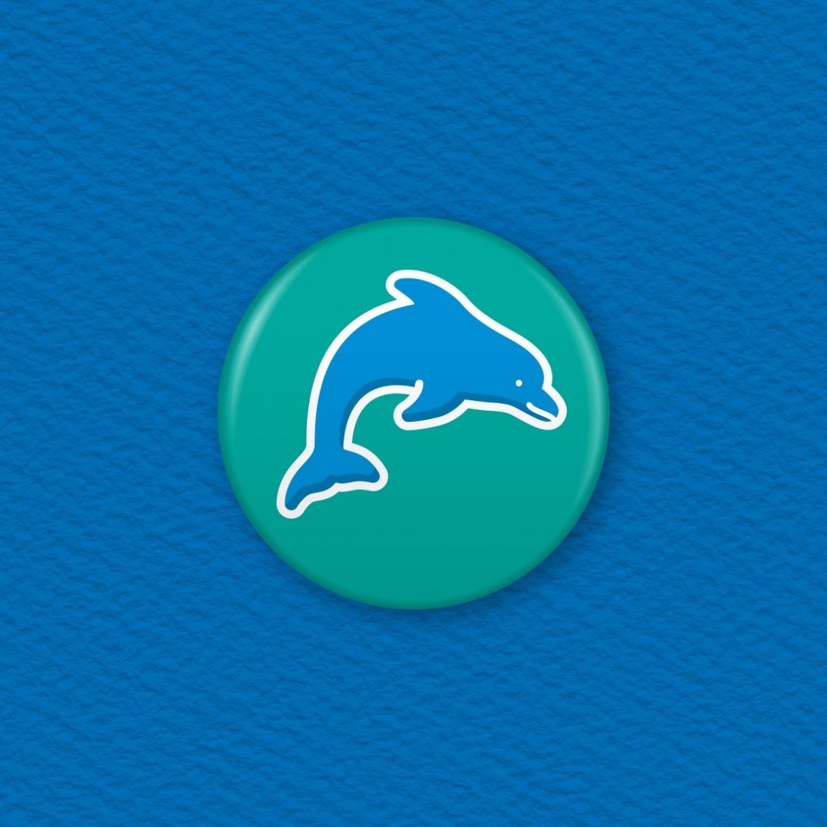 Dolphin Button Badge | Badger