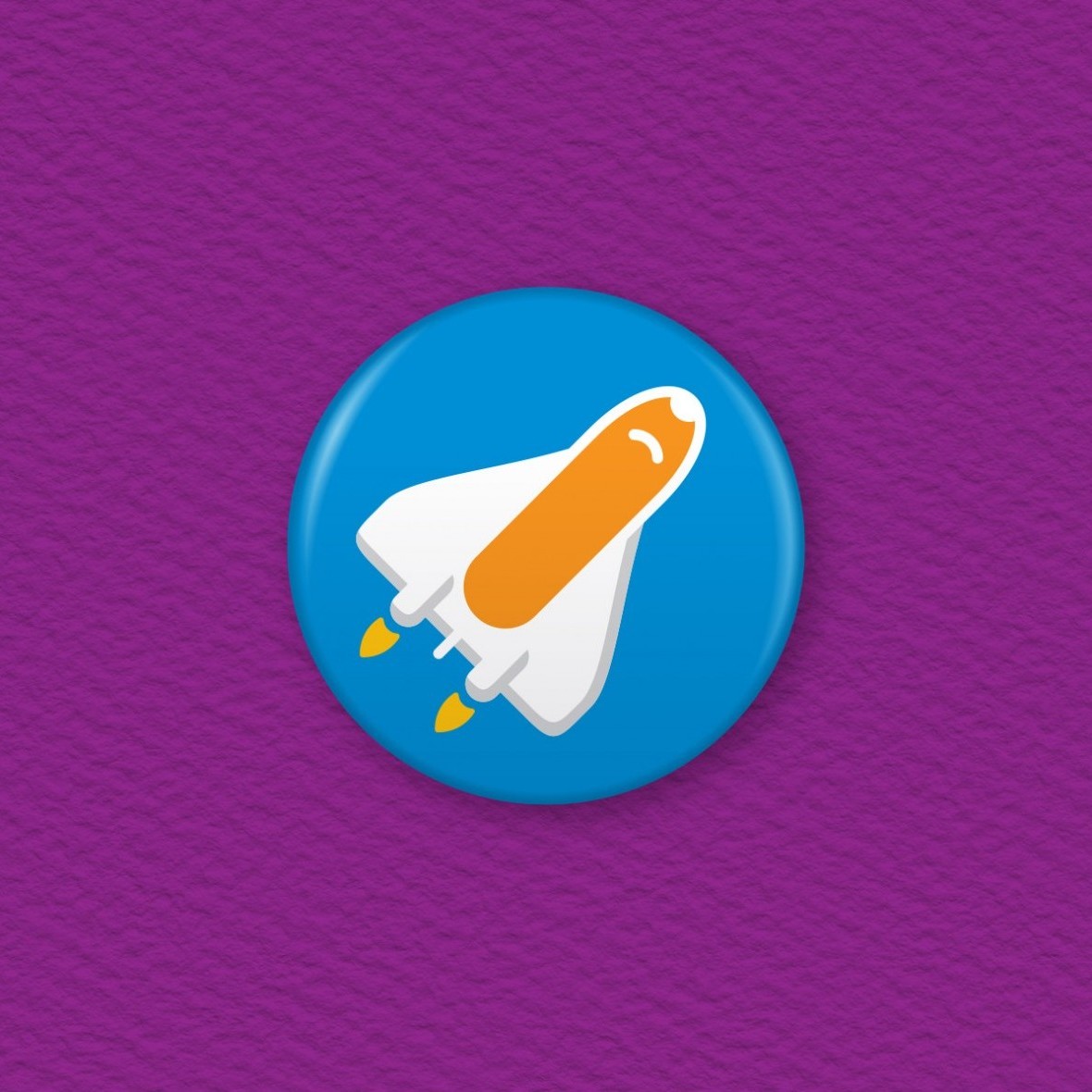 Space Shuttle Button Badge | Badger