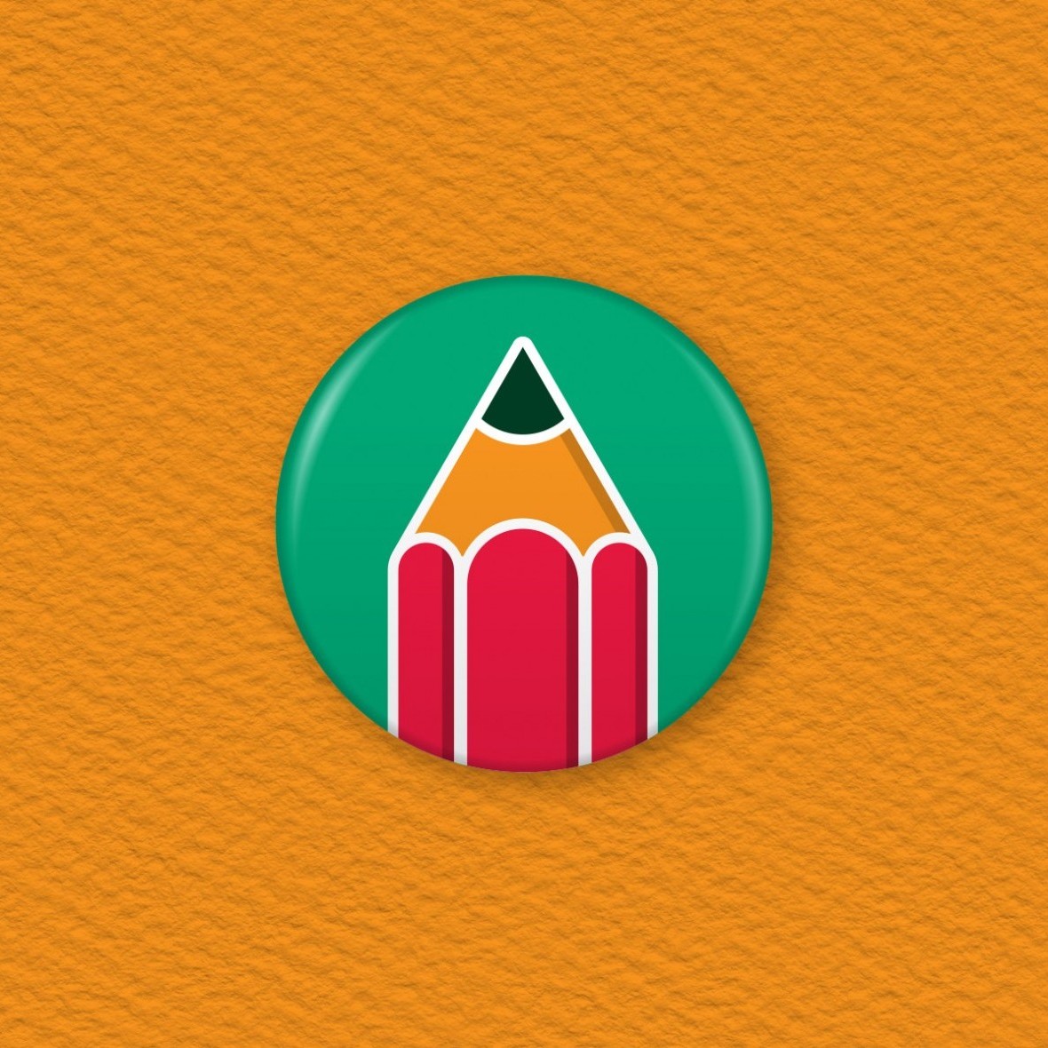 Drawing Pencil Button Badge | Badger