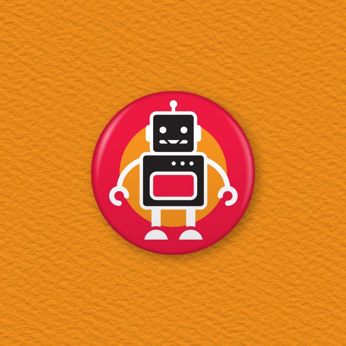 Robot Button Badge | Badger