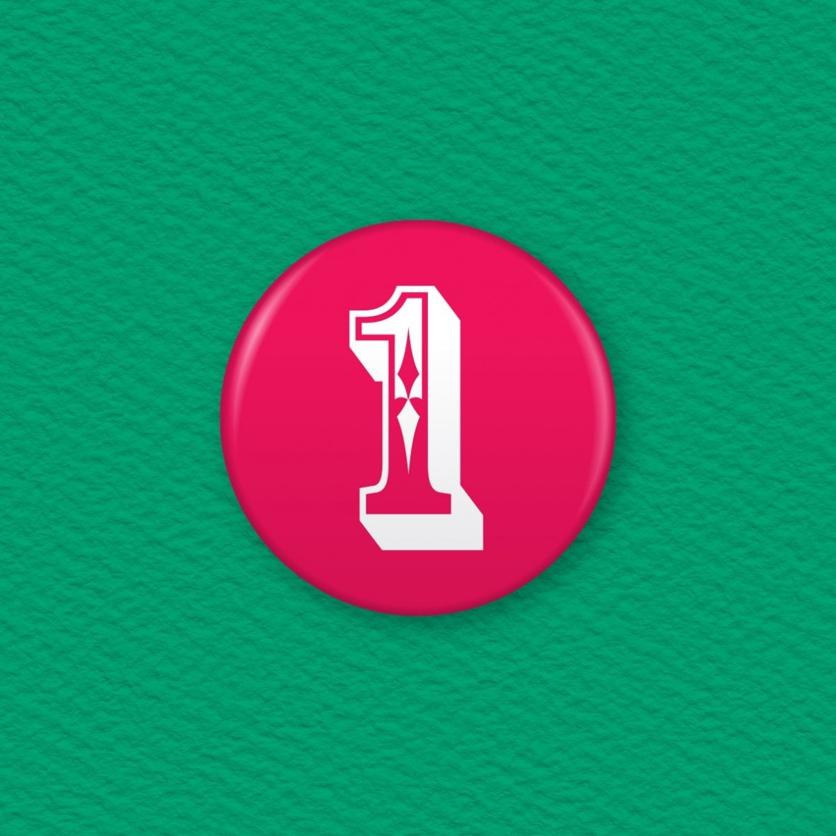 Number 1 Button Badge | Badger