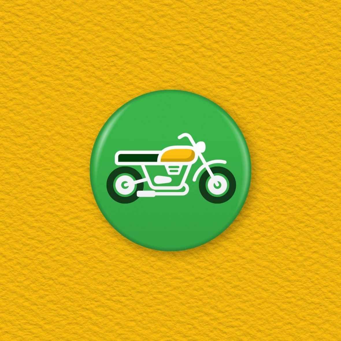 Classic Motorbike Button Badge | Badger