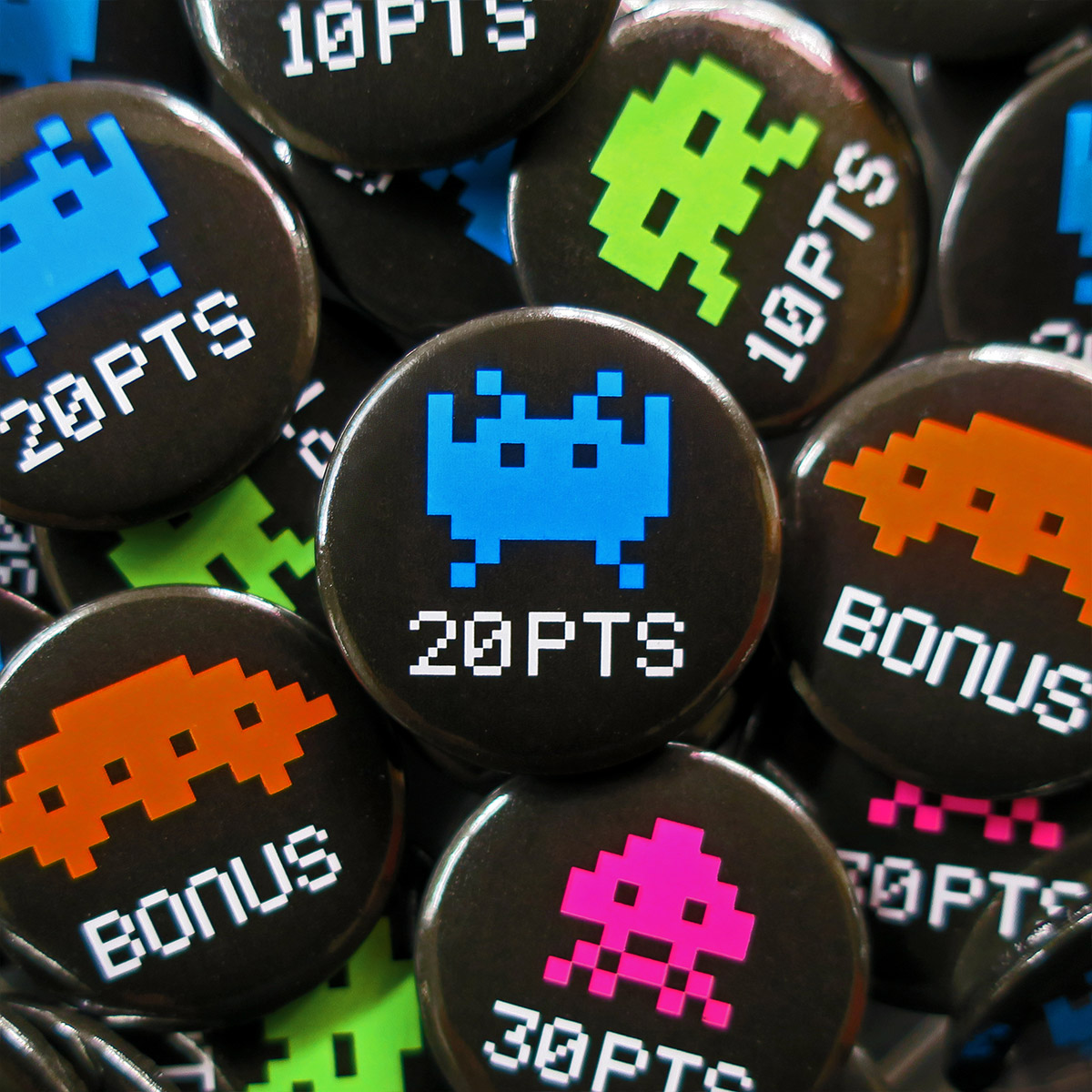 Space Invaders Button Badge | Badger