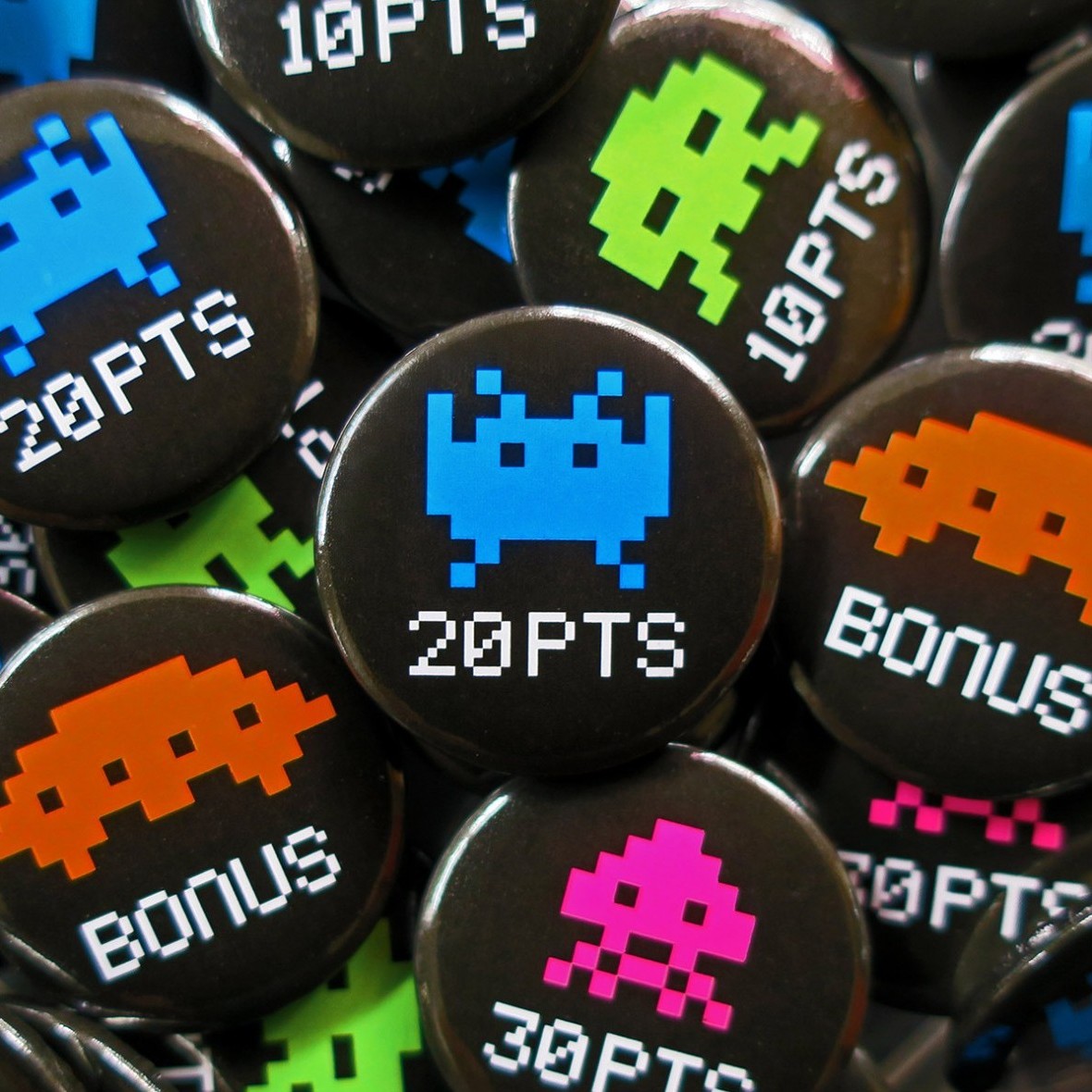 Space Invaders Button Badge | Badger