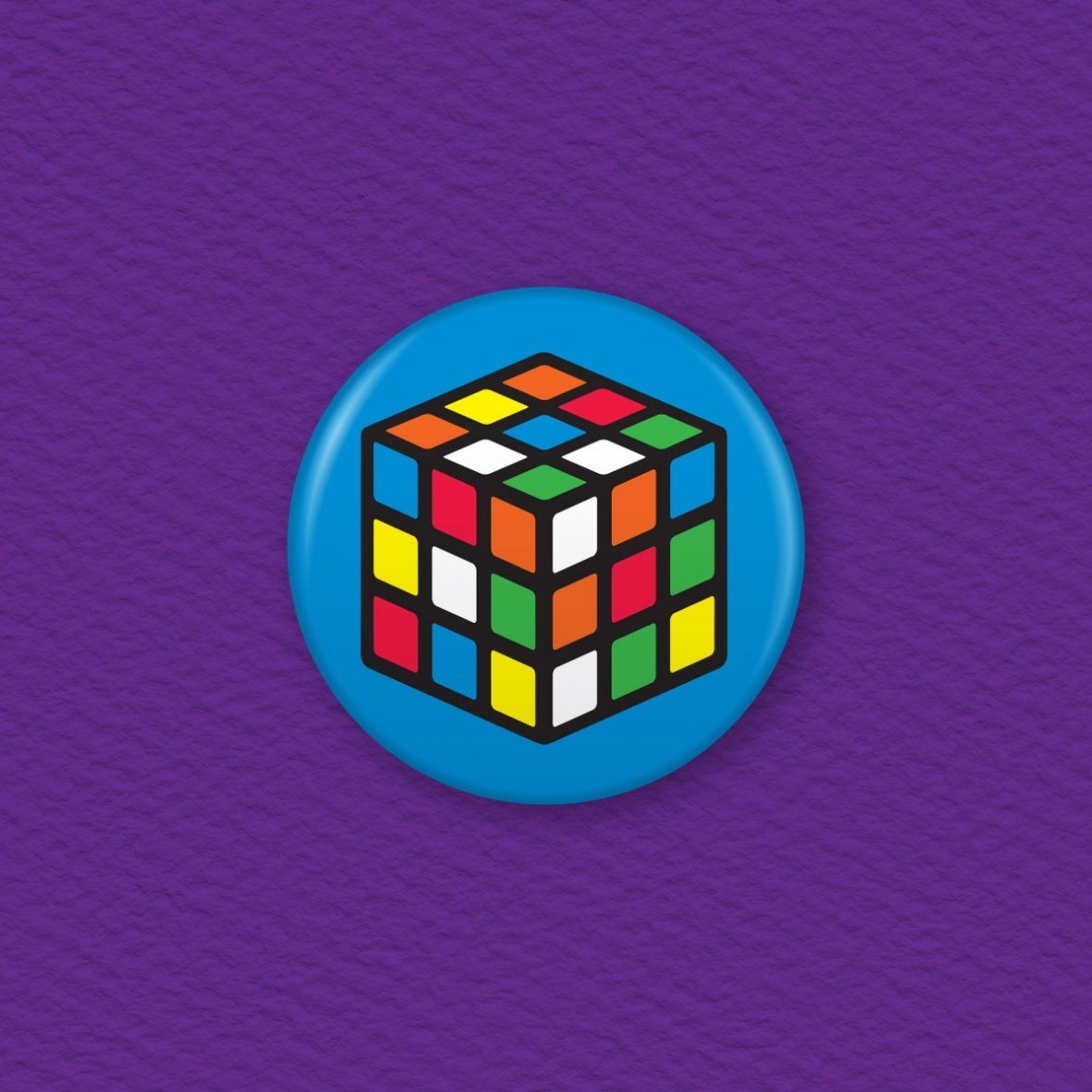 Rubik's Cube – Mixed Button Badge | Badger